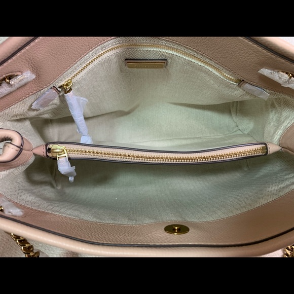 Tory Burch | Bags | Tory Burch Kira Devon Sand Beige Pebbled Leather ...